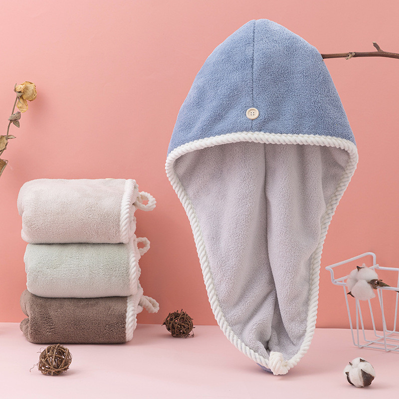 Шапка за душ Магическа микрофибърна коса Бързосъхнеща сушилня Хавлиена кърпа Капачка за баня