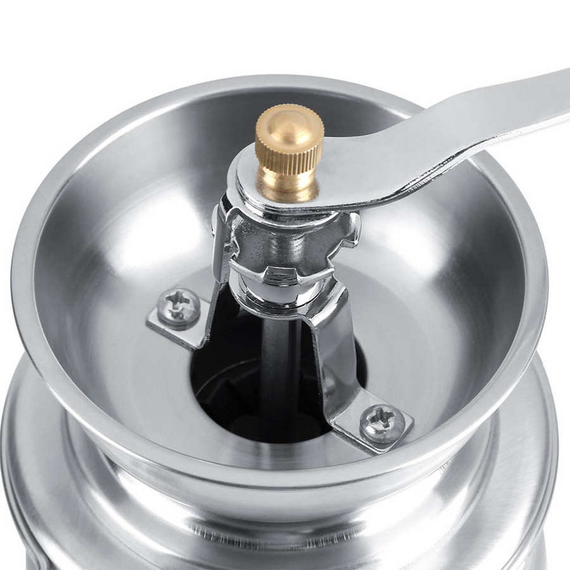 Ръчна кафемелачка от неръждаема стомана Мелница за подправки Ръчен инструмент Смилане на кафе на