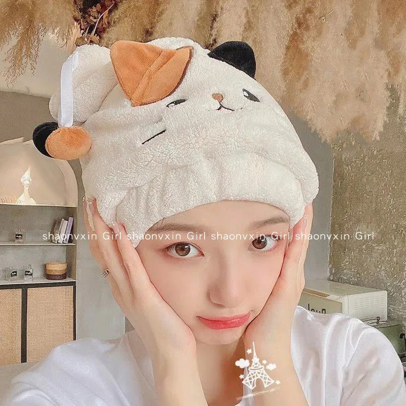 Badu Bg Сладка котка Коте Детска коса Тюрбан Бързосъхнеща баня Кърпа за