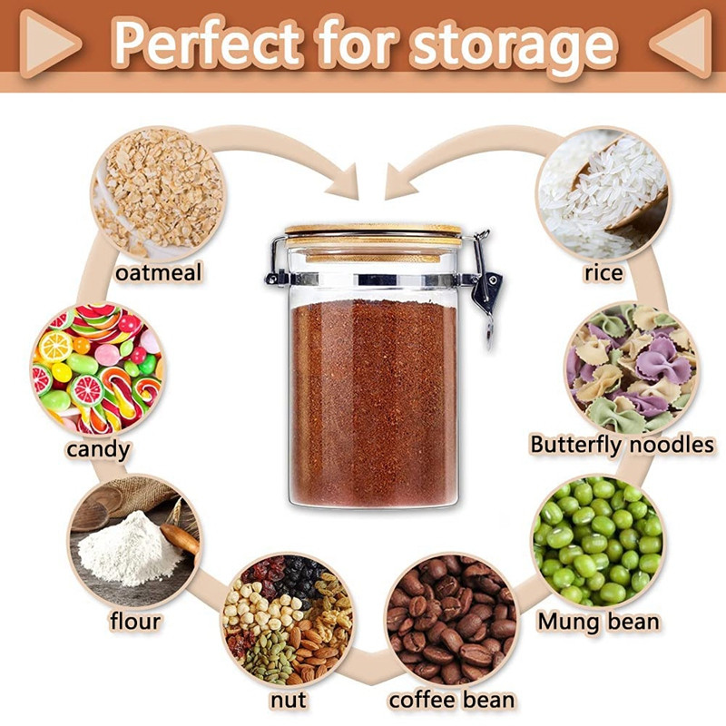 Стъклени буркани с щипка прозрачен запечатан капак със скоба за затваряне на буркана
