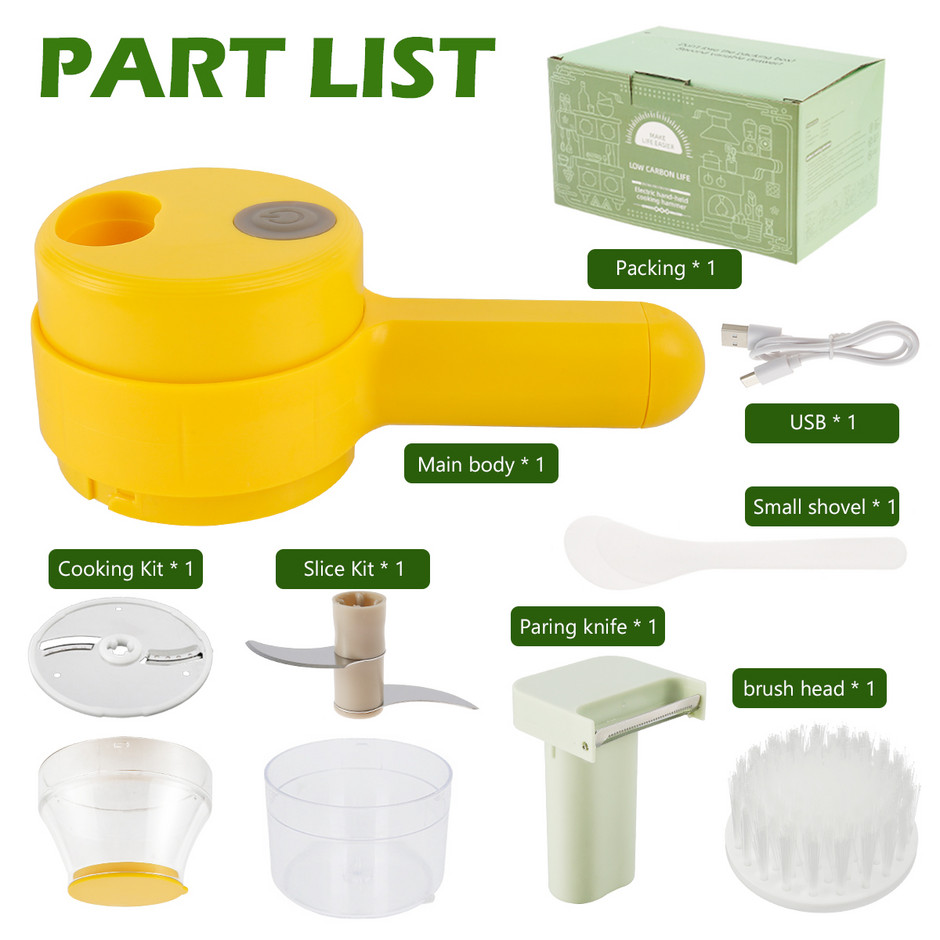Електрическа резачка за зеленчуци Мултифункционален чопър за храна Резачка Ръчна машина за