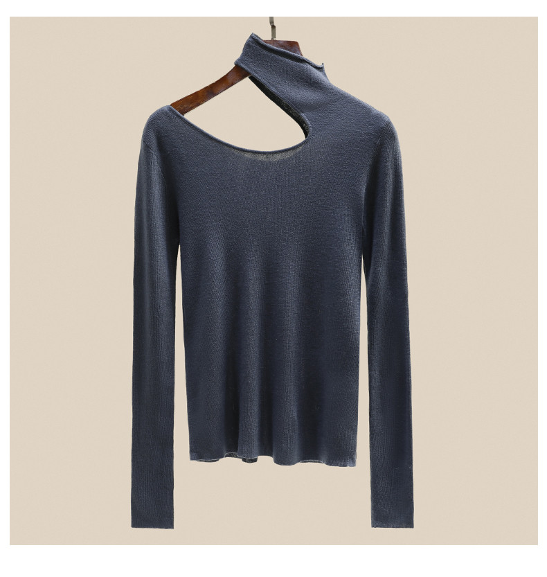 Badu.bg Нов модел дамска блуза с поло яка и изрязана част - Badu.bg