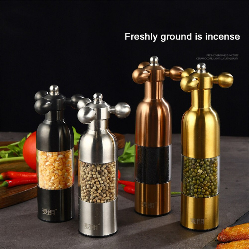 Badu Bg Неръждаема стомана Мелничка за черен пипер Пипер Ядки за подправки на прах Керамична
