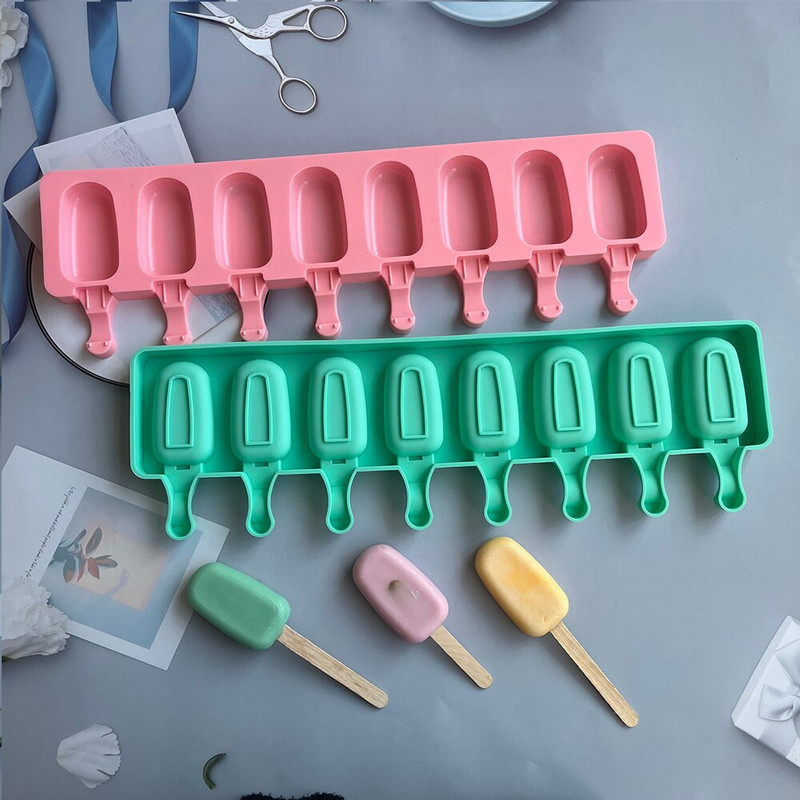 Badu.gr Φόρμα παγωτού σιλικόνης DIY φόρμες για επιδόρπιο σοκολάτας Δίσκος παρασκευής παγωτού ...