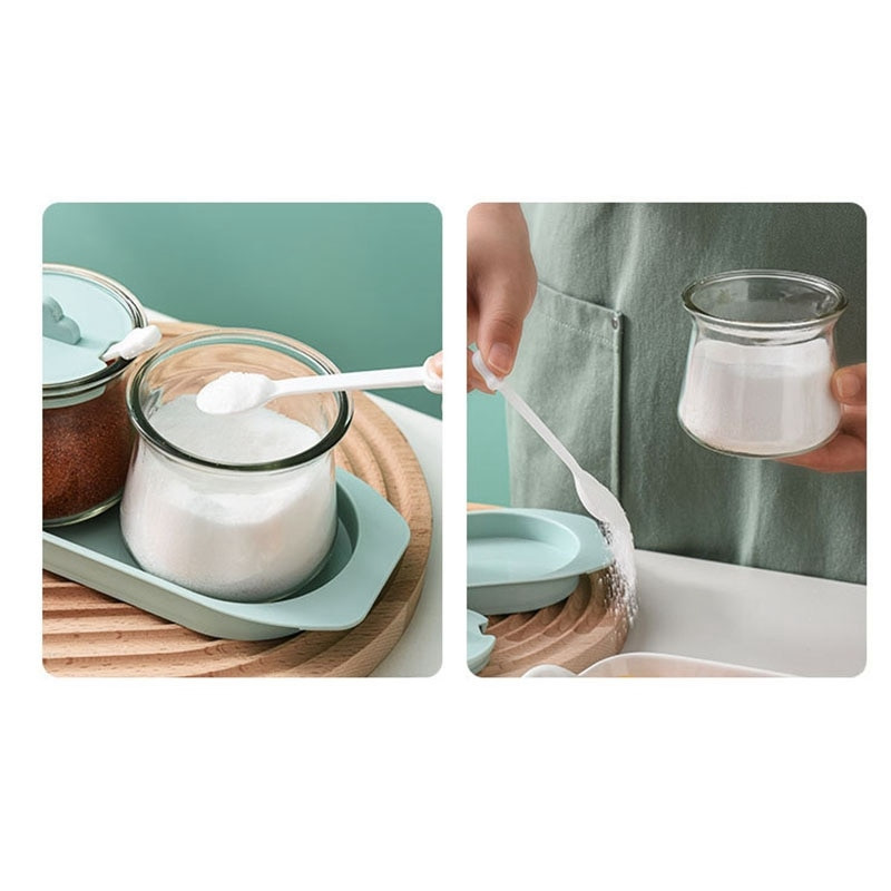 Badu Bg Кухненски комплект буркани за подправки с капак Домакинска кутия за съхранение Шейкър за