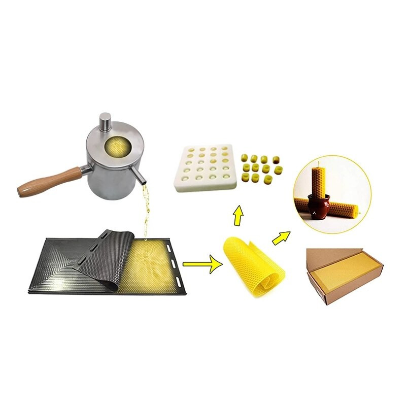 Badu Bg At69 1pcs Тенджера за изливане на пчелен восък от неръждаема стомана Тенджера за топене