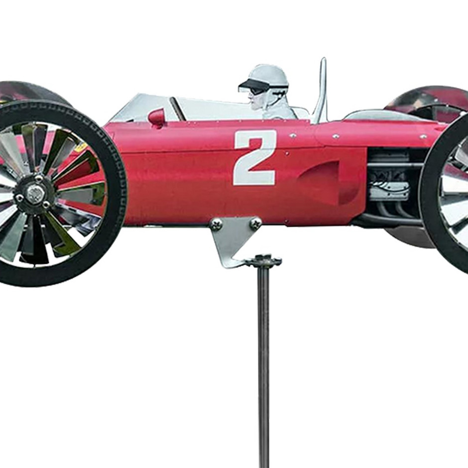 Garden Racer Wind Spinner Metal Windmill 3d Pinwheels Racing Car Yard ...