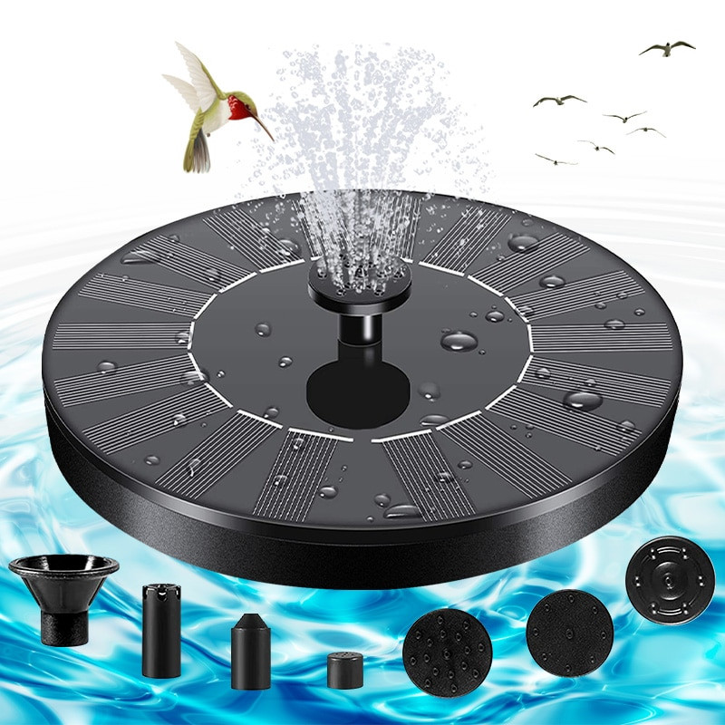 Badu.gr Solar Waterfall Fountain Floating Water Bird Bath Fountain Mini ...