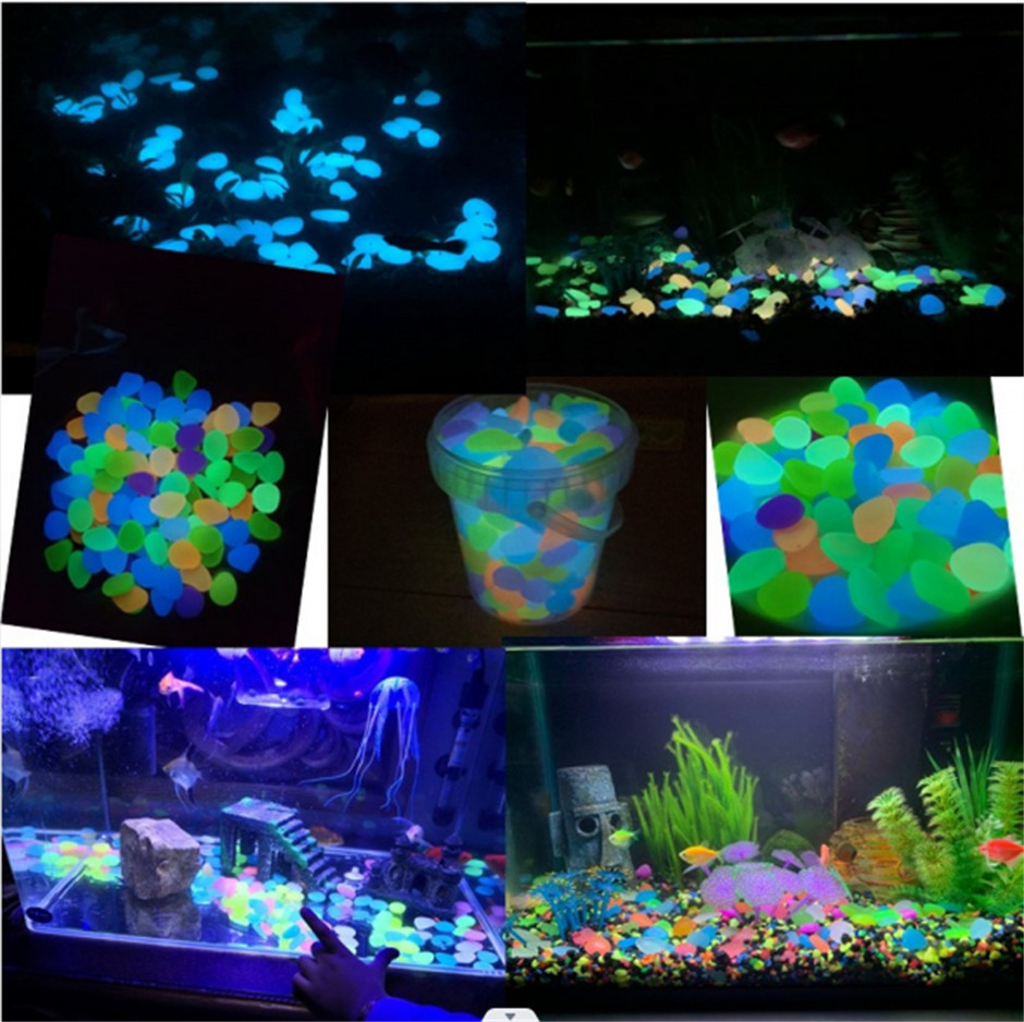 Badu Bg 300 500 бр Външна градинска декорация Камъчета светещи в тъмното Декоративни камъчета