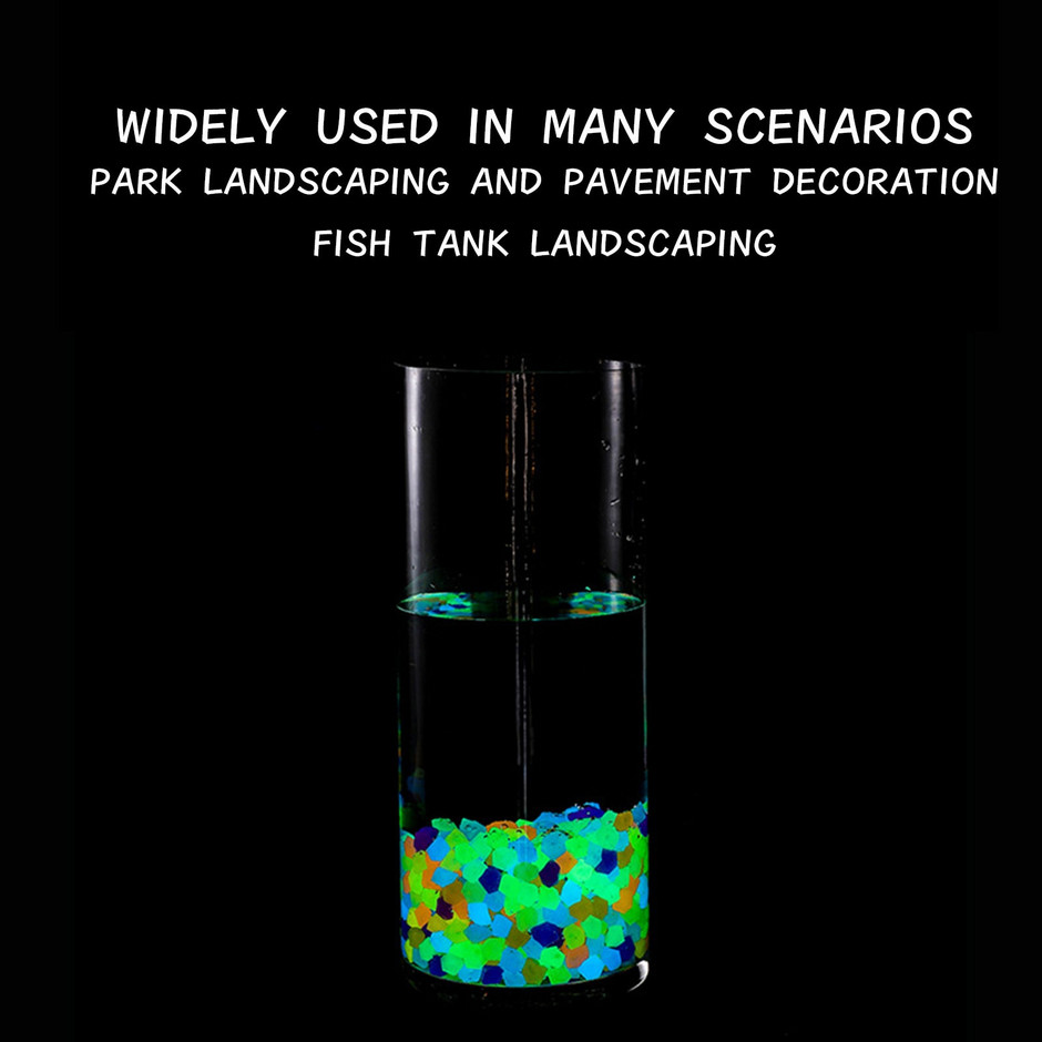 Badu Bg 300 500 бр Външна градинска декорация Камъчета светещи в тъмното Декоративни камъчета