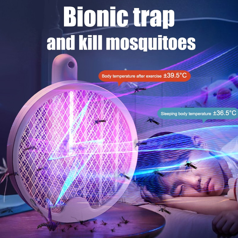 Badu.bg UV Electric Bug Zapper USB акумулаторна лампа за унищожаване на комари, сгъваема капан ...