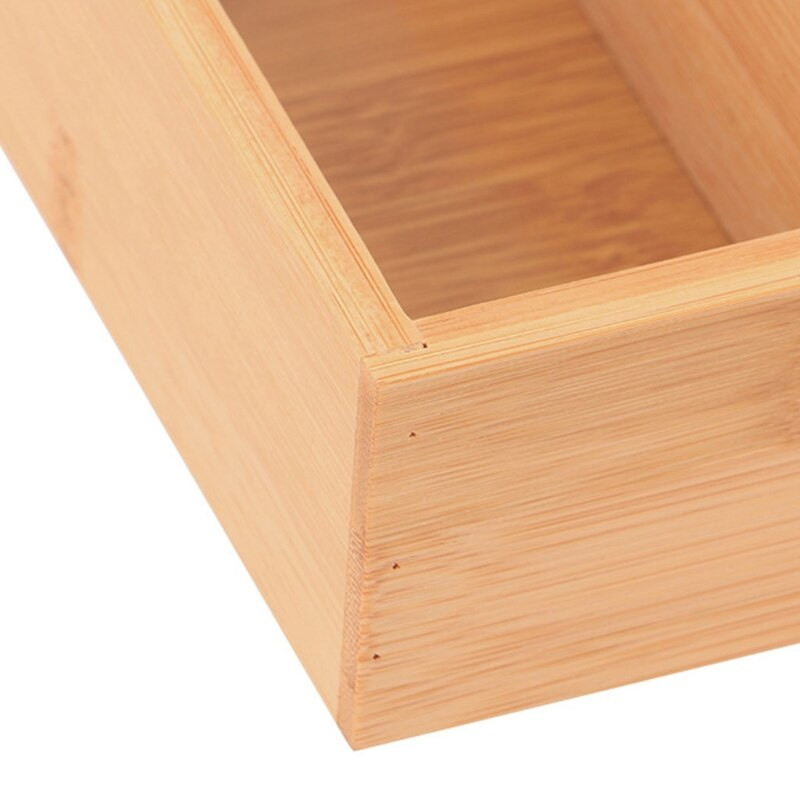 Badu Bg Кухненски чекмедже Органайзер Тава за прибори 5 отделения Дървена поставка за прибори