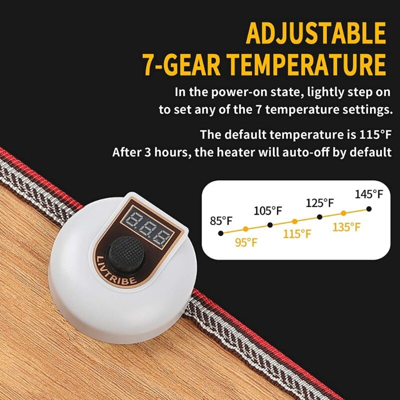 Badu Bg Електрически нагреваеми подови постелки Под бюрото Подгряваща нагревател за крака