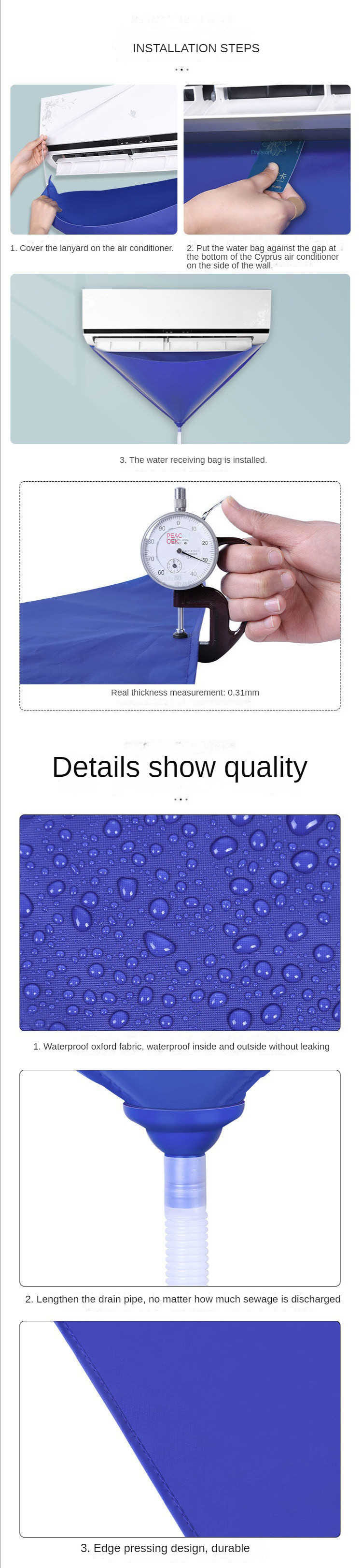 Badu.gr Νέο Αδιάβροχο Κάλυμμα Καθαρισμού Κλιματιστικού PVC με Κρεμαστό Κλιματιστικό Σωλήνα νερού ...