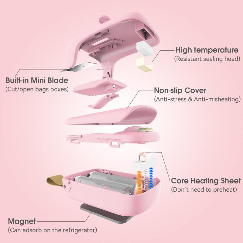 Badu Bg Мини машина за запечатване на топлинни торбички щипки за запечатване на пакети