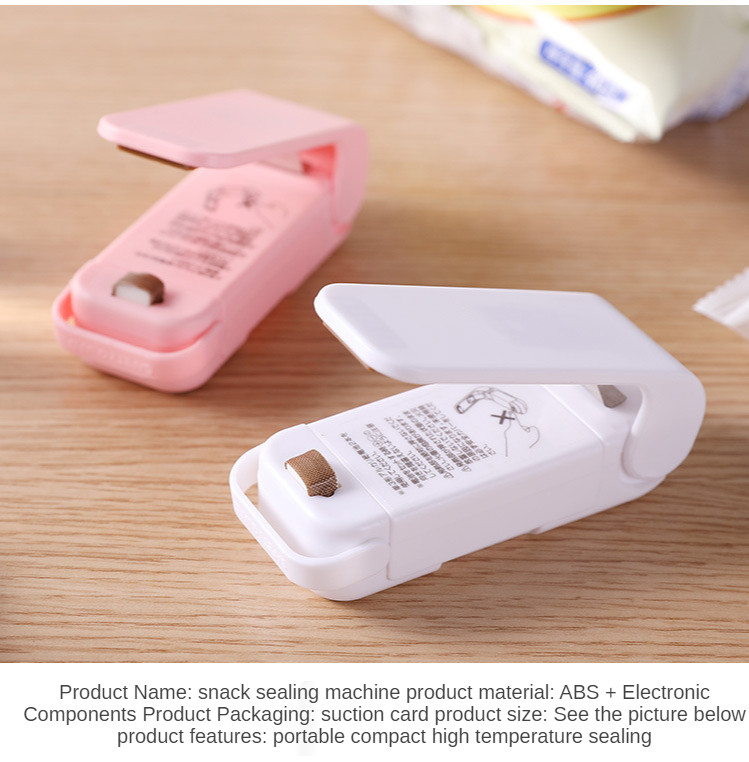 Преносима мини машина за запечатване на найлонови торбички за закуски Малка машина за