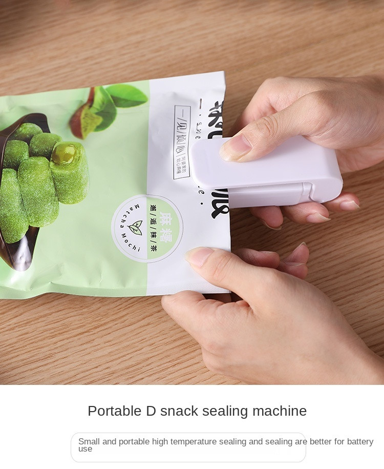 Преносима мини машина за запечатване на найлонови торбички за закуски Малка машина за