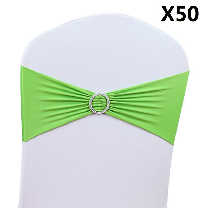 Badu Bg 50 БР Ленти за сватбени столове Еластични панделки от задната част на стола Произволен