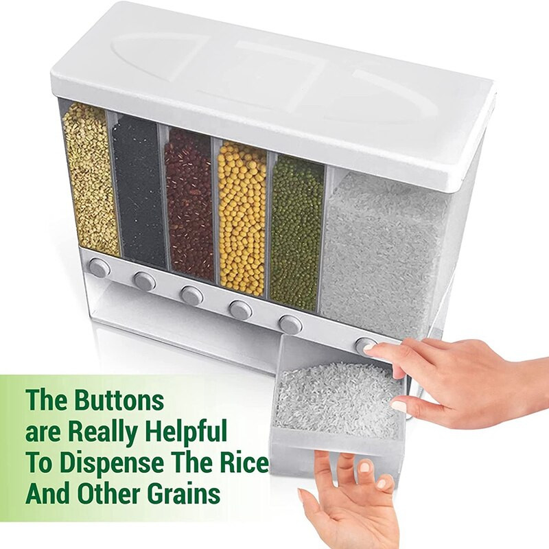 Badu.bg Дозатор за суха храна Контейнер за зърнени храни-Дозатор за ориз 22 паунда Кофа за килер ...