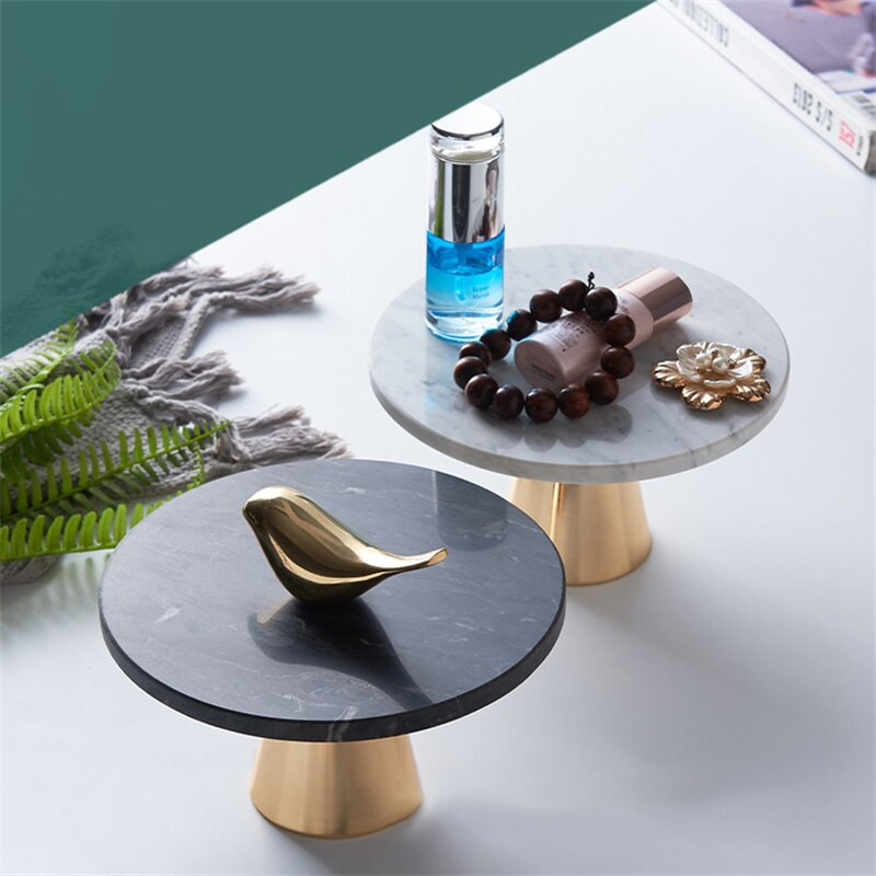 Badu Bg Скандинавска мраморна козметика Орнаменти Тава за съхранение на парфюми Декоративна