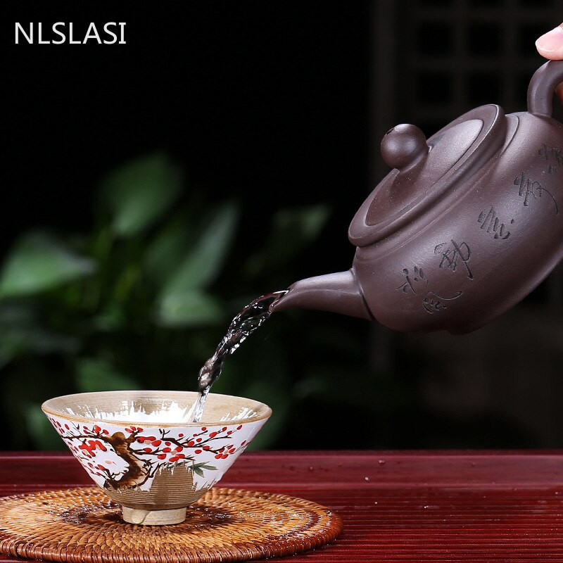 Badu.bg Китай Yixing Zisha Чаен комплект лилав пясъчен съд 380 мл ...