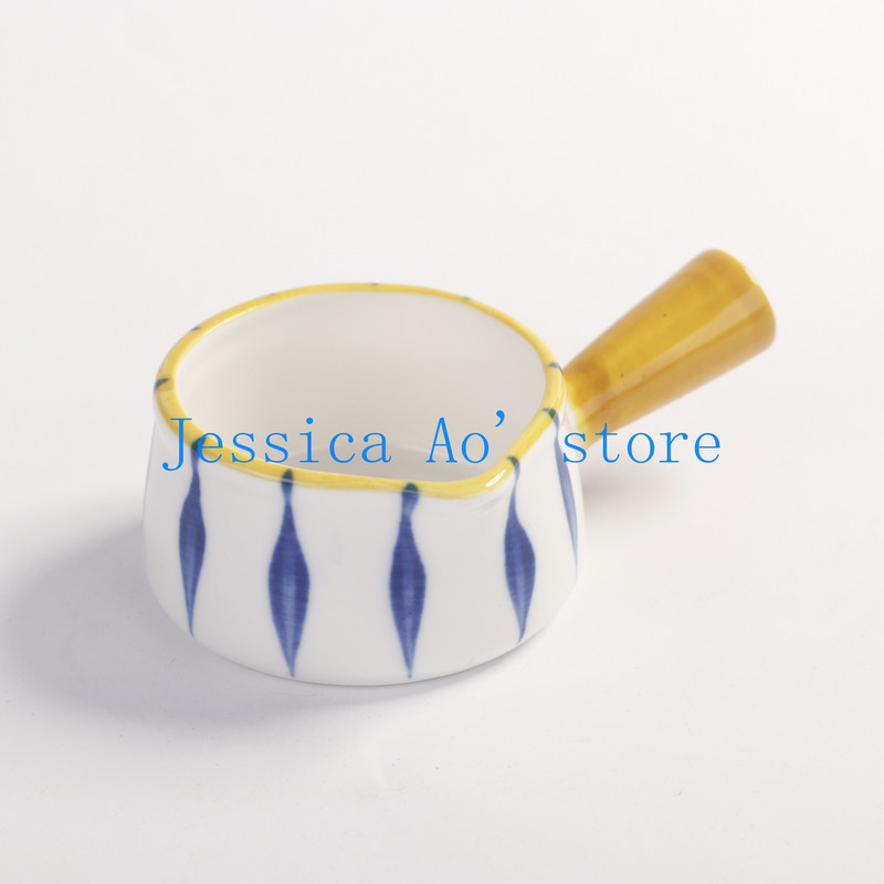 Ръчна рисувана флорална кани за мляко Керамична прекрасна дръжка Кана за мляко Буркан с конфитюр