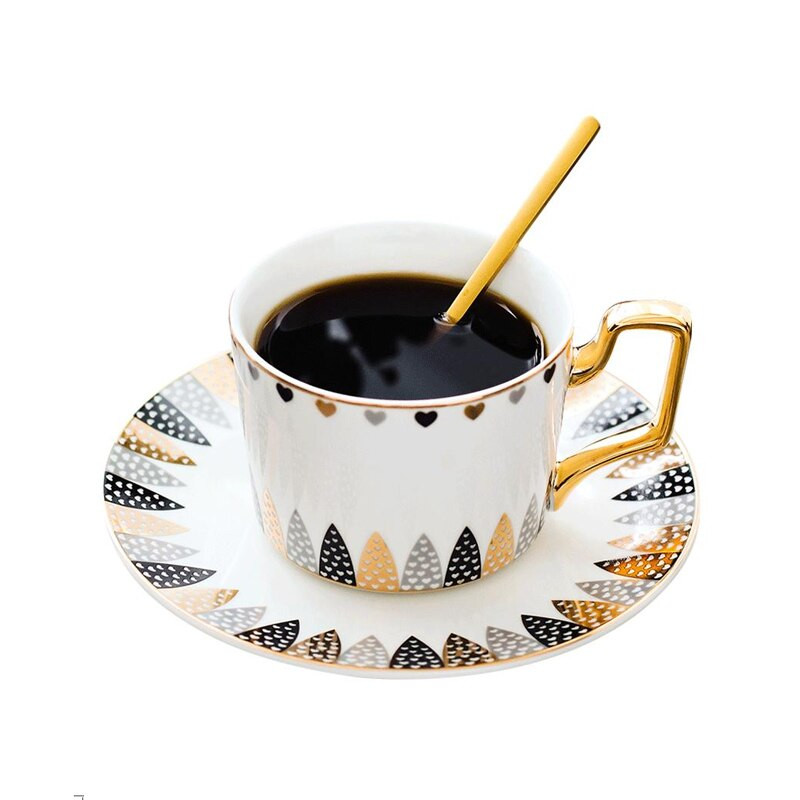 Baduglobal.ro Set de farfurii cu cești de cafea cuplu simplu, ceașcă de ...