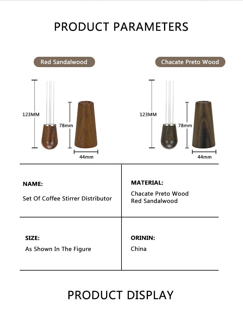 Badu Bg Игла за разпределение на кафе 304 Бъркалка за кафе Разпределение Нивелатор Тип игла с