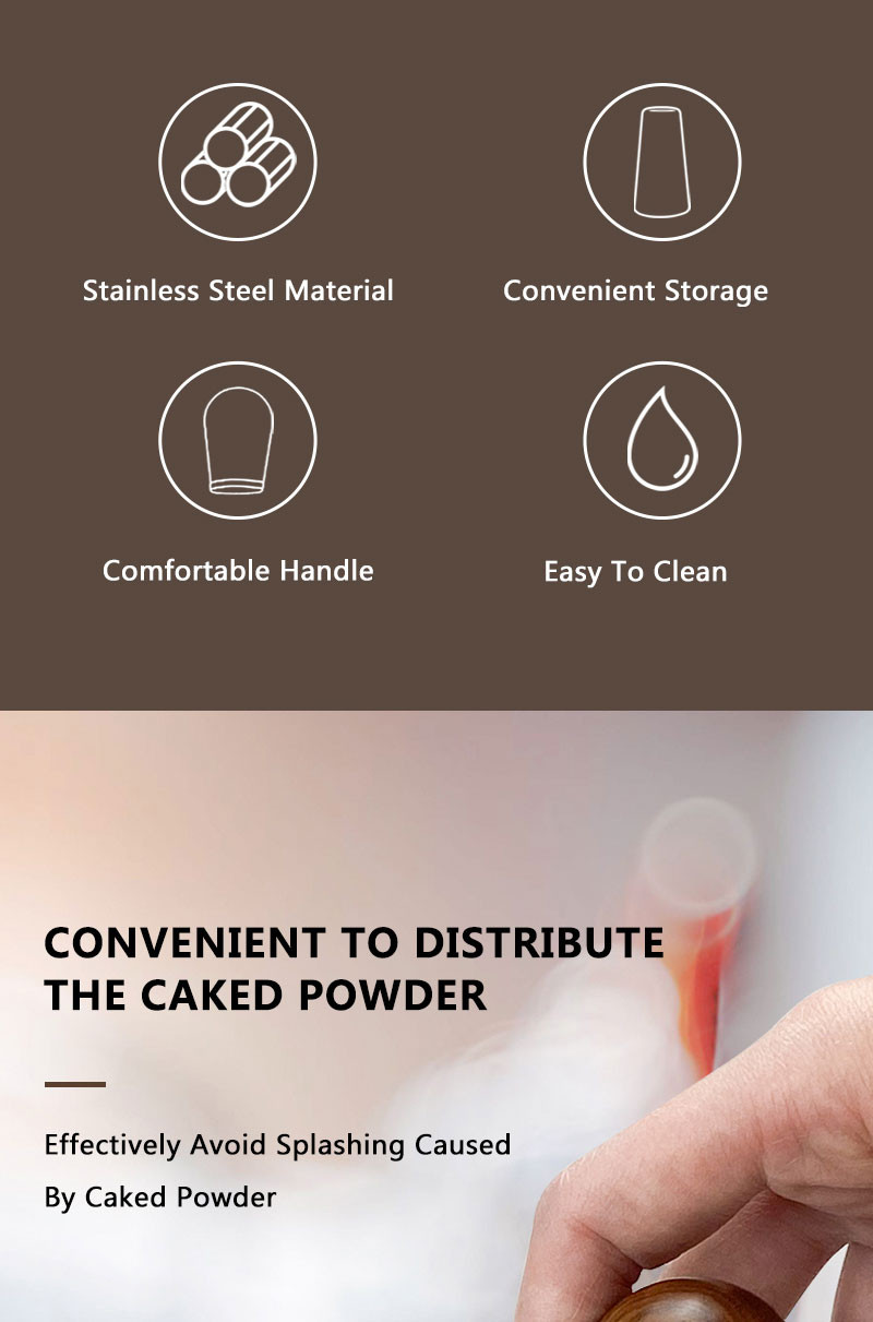 Игла за разпределение на кафе 304 Бъркалка за кафе Разпределение Нивелатор Тип игла с дървена