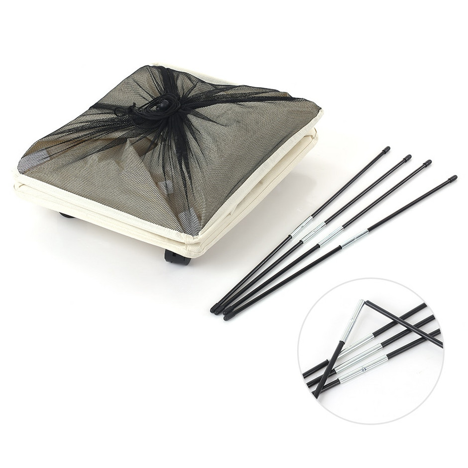 Badu Bg Сгъваема платнена кошница за пране от Оксфорд голяма кошница мрежест шнур кошница за