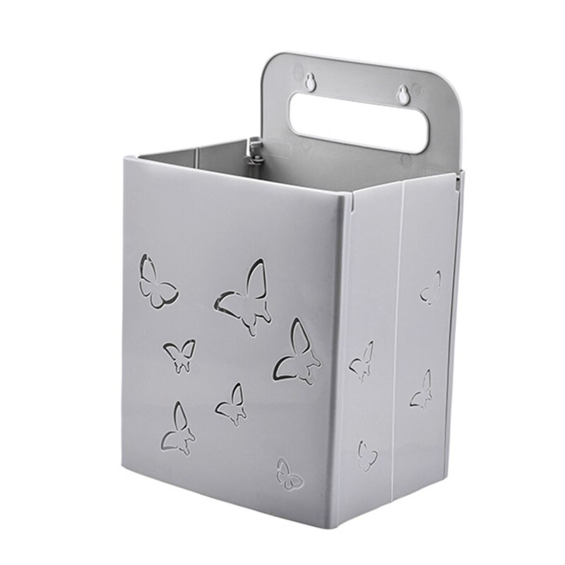 Пластмасова сгъваема висяща кошница за пране с дръжка Сгъваема кошница за стенен монтаж Кошче за