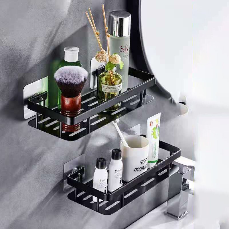 Badu Bg Рафт за баня Без пробиви Ъглова рамка Душ рафтове Органайзер за тоалетна Стойка за