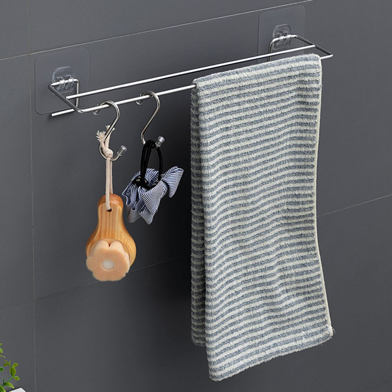 Badu Bg Държачи за съхранение и стелажи Стенна засмукваща поставка за кърпи Неръждаема стомана