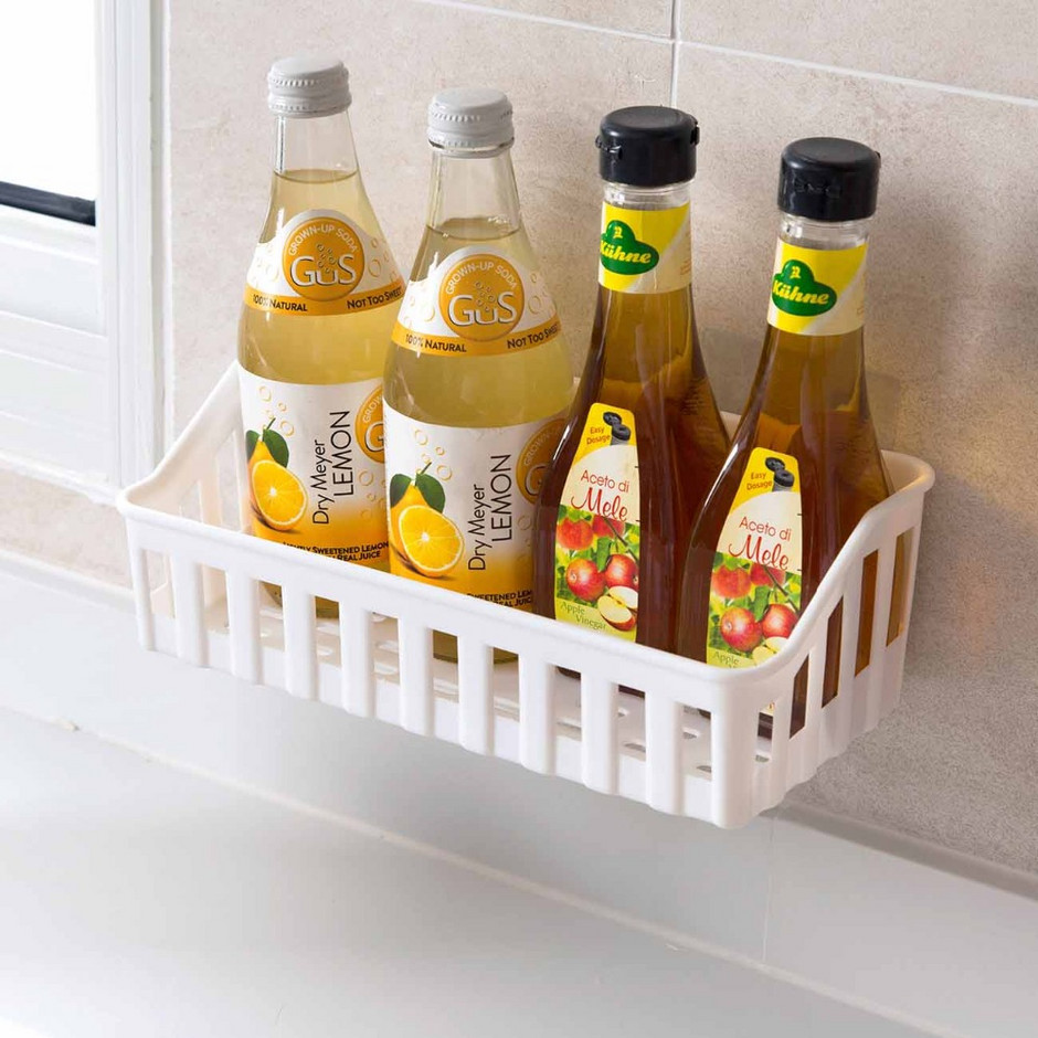 Badu Bg Стенен душ Caddy Рафт за баня Стойка за съхранение на козметика Държач за шампоан