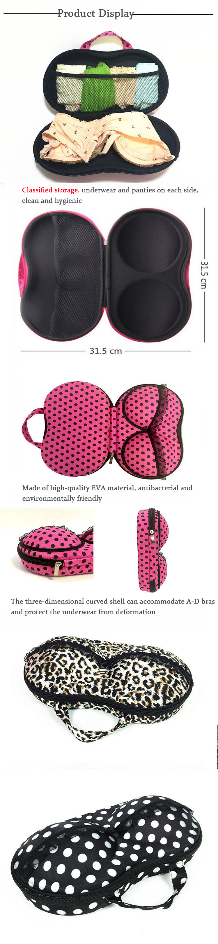 Badu.bg 1 бр сутиен Кутия за съхранение на бельо Бельо за пътуване Преносим защитен държач ...