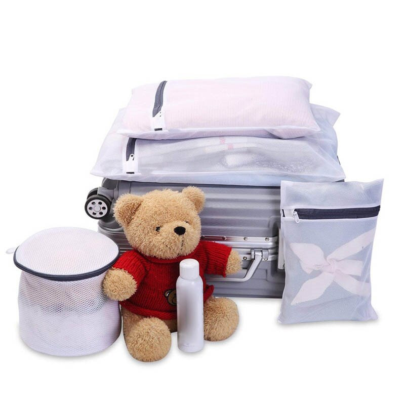 Badu Bg 7 бр Мрежеста чанта за съхранение с цип Чанти за пране Пътни сгъваеми торби за пране на