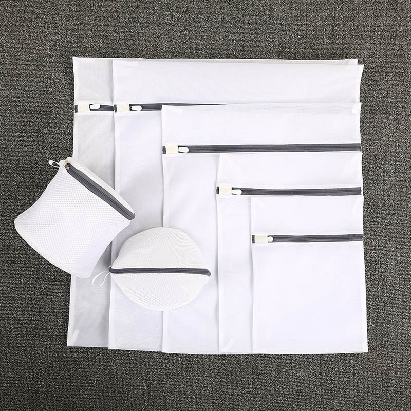 Badu Bg 7 бр Мрежеста чанта за съхранение с цип Чанти за пране Пътни сгъваеми торби за пране на