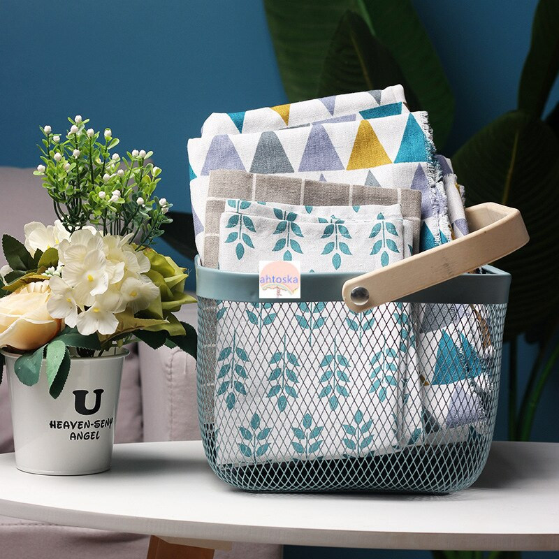 Badu Bg Европейски стил Iron Plant плодови играчки кошница за съхранение Преносима куха кутия за