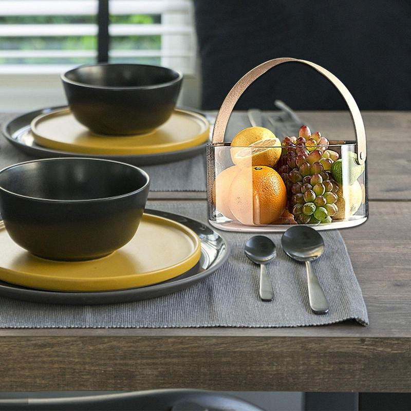 Badu Bg Прозрачна кофа за лед Преносими купи за сервиране на плодове за закуски Купа за събиране