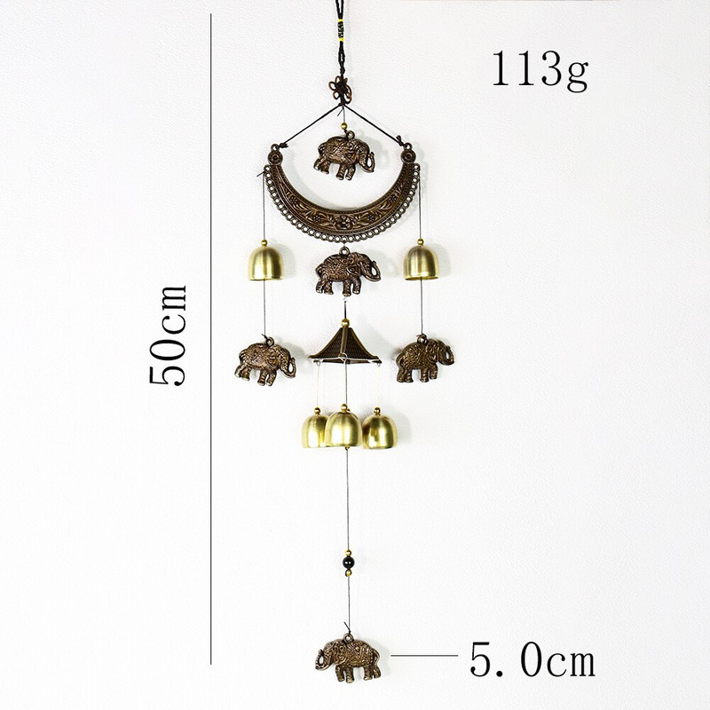 Badu.bg Китайски вятърни камбанки Слон Лунна камбана Лъки Фън Шуй ...