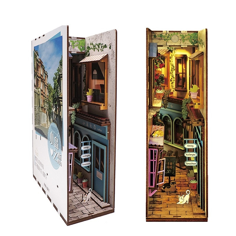 Badu Bg Направи си сам Book Nook Shelf Insert Bookend Dollhouse Home