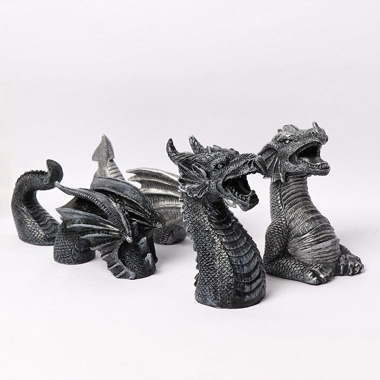 Baduglobal.ro Sculptură de gazon Fantezie gotică Figurine de dragon ...