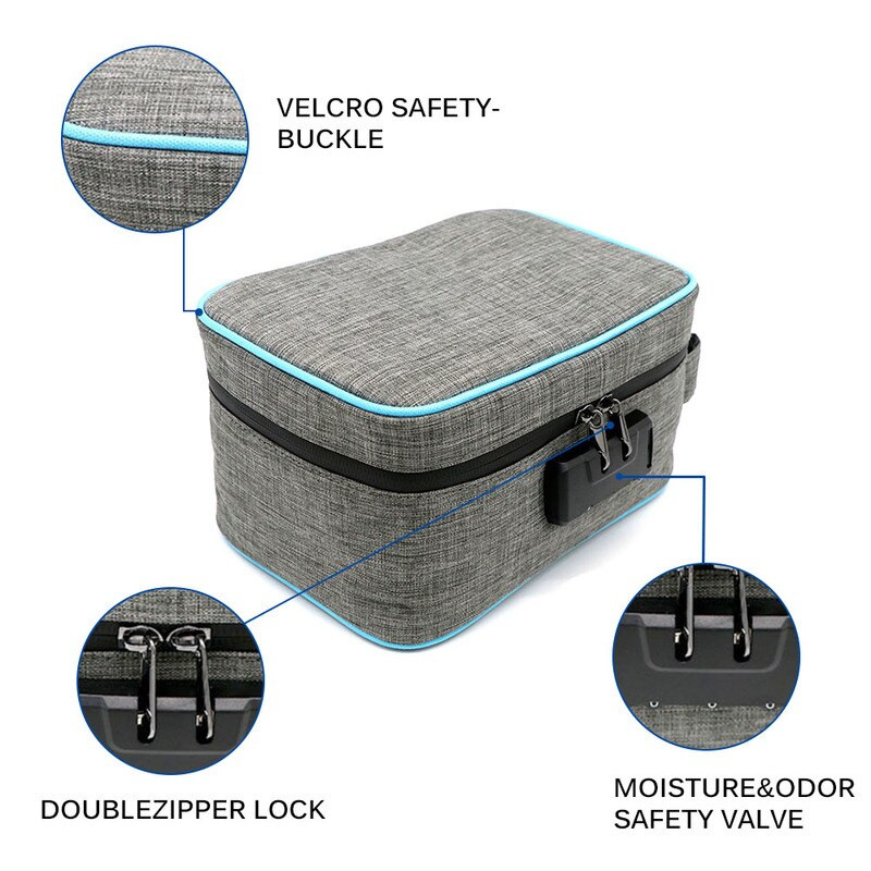 Badu Bg Устойчива на миризма чанта за скривалище за пушене на цигари Тютюн Билки Комбинирана