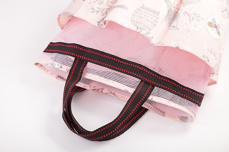 Badu Bg Бързосъхнещи чанти за съхранение на цветя за птици Висяща мрежеста чанта за баня Тоте за