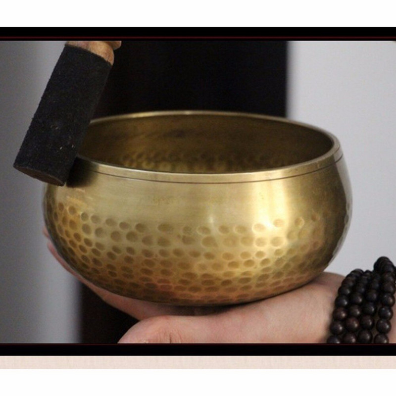 Badu Bg Нова медна изработена позлатена пееща купа за йога будизъм