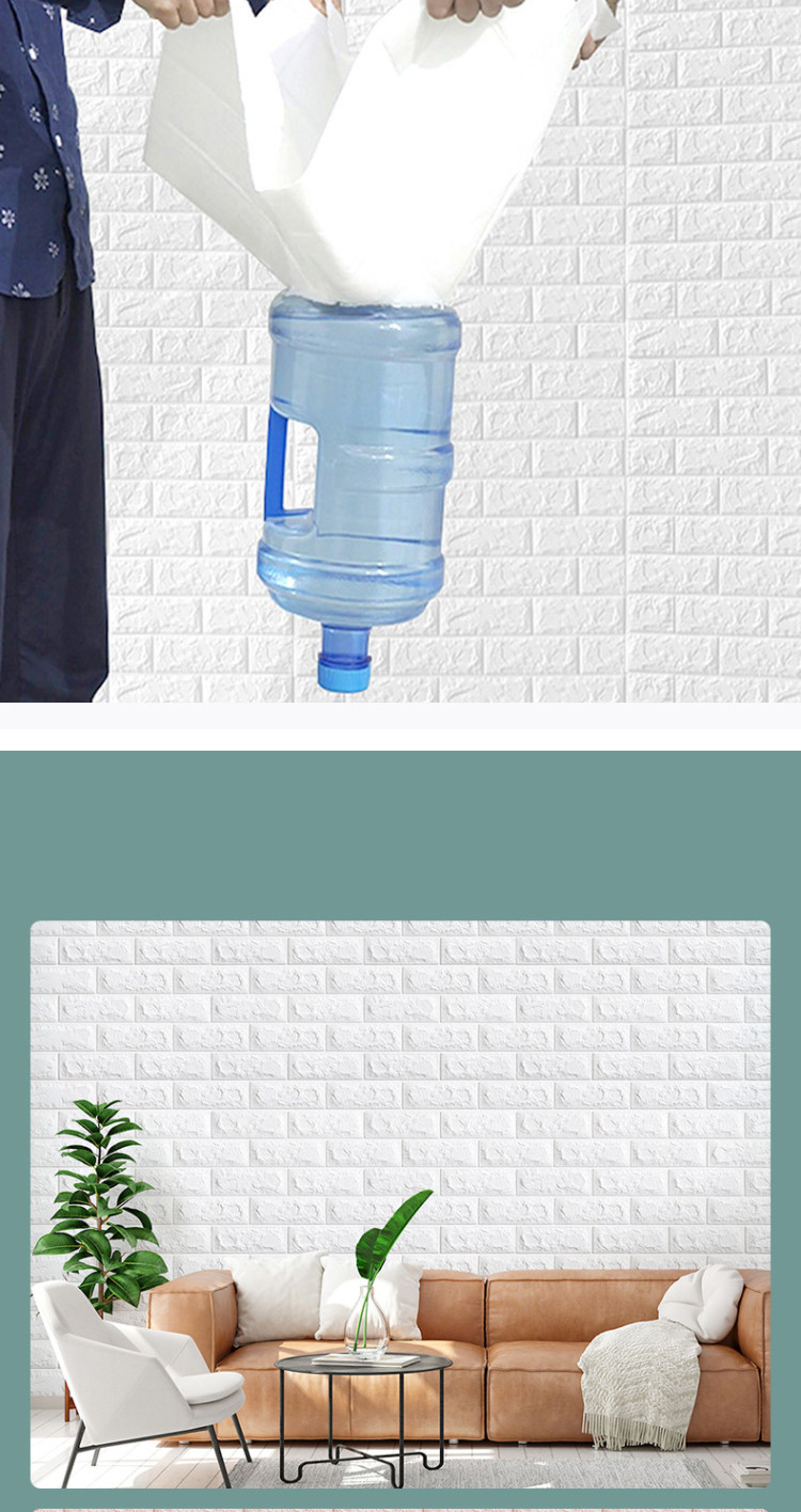 Badu.bg 2mx70cm 3D стикери за тухлена стена Направи си сам декор Самозалепващи се водоустойчиви ...