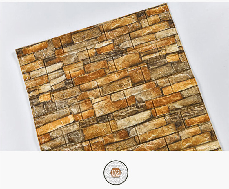 Badu.bg 2mx70cm 3D стикери за тухлена стена Направи си сам декор Самозалепващи се водоустойчиви ...