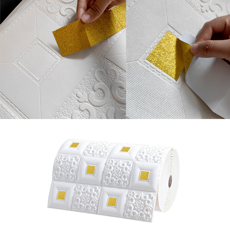 Badu.bg 2mx70cm 3D стикери за тухлена стена Направи си сам декор Самозалепващи се водоустойчиви ...