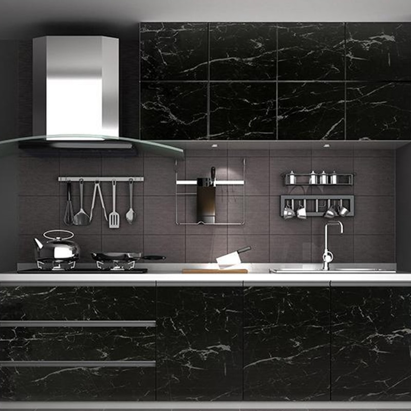 Самозалепващи водоустойчиви тапети Начало Декор Баня Кухня Мраморна хартия за контакт Pvc