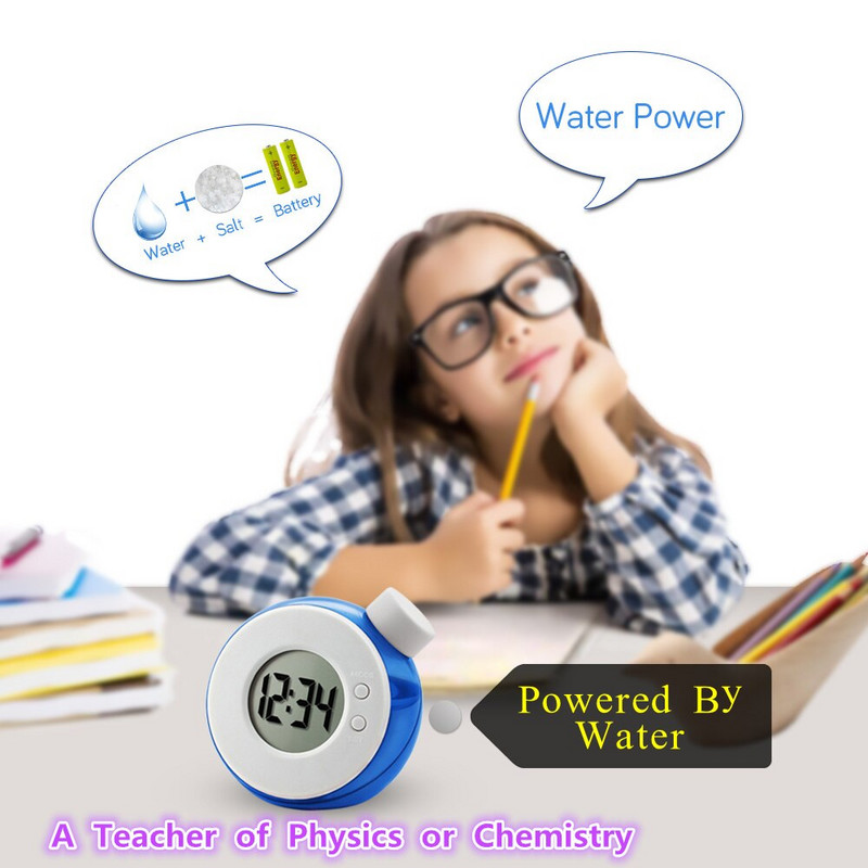 Badu Bg Креативни деца Детски цифров часовник Екологични водни часовници Научен пъзел Играчка